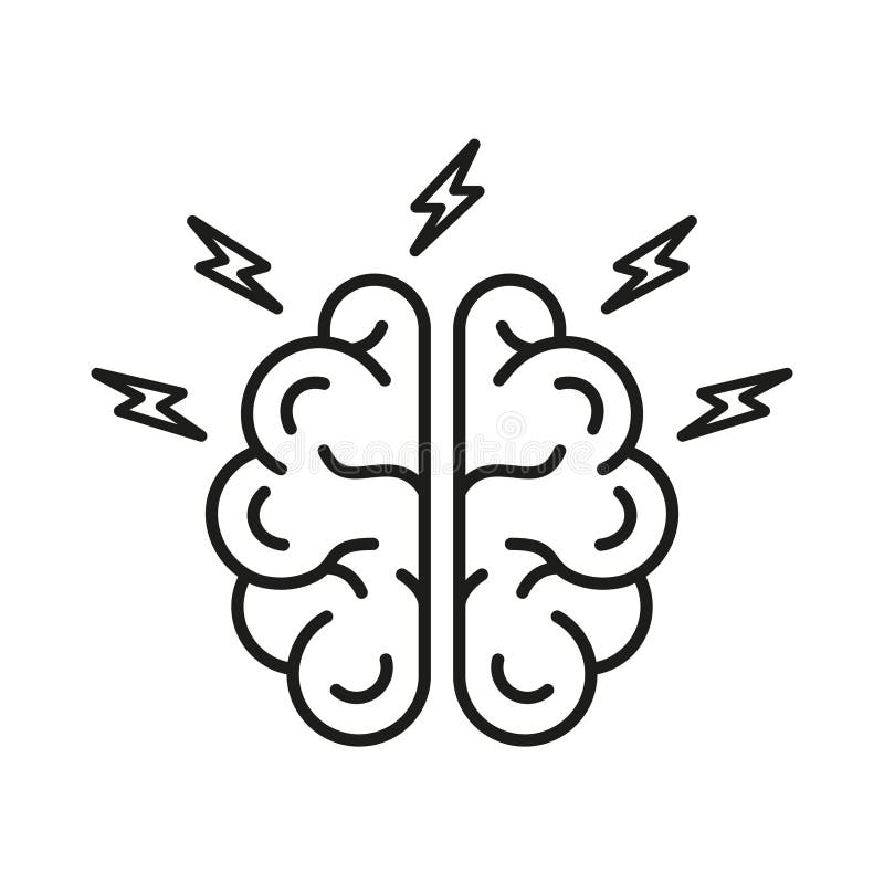 Lightning Brain Icon Stock Illustrations – 2,170 Lightning Brain Icon ...
