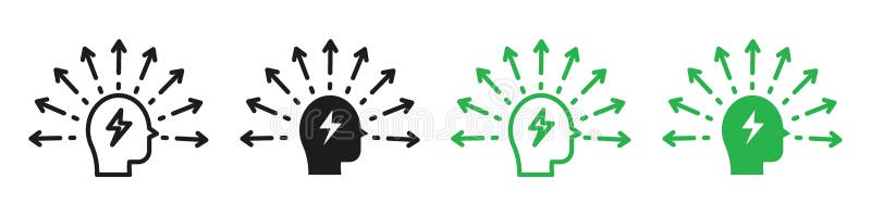 Brainstorming and Intelligence Realization Icon for Idea Awareness ...