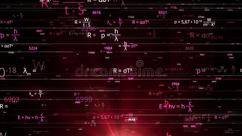 Brainstorming from Mathematical Equations. Animation Stock Photo ...