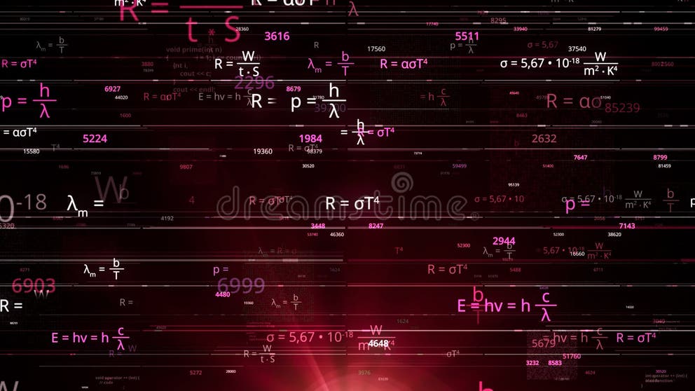 Brainstorming from Mathematical Equations. Animation Stock Photo ...