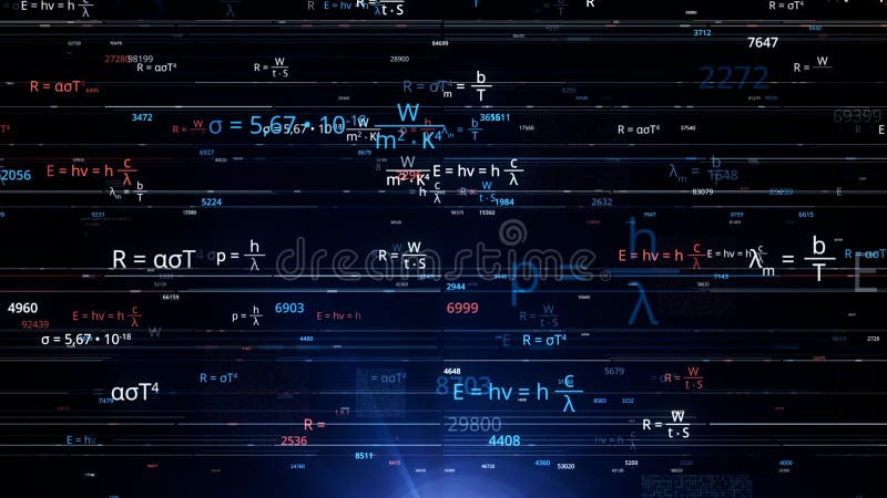 Brainstorming from Mathematical Equations. Animation Stock Illustration ...