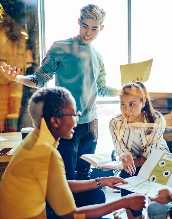 Brainstorming Meeting of Creative Students on Common Task in Modern ...