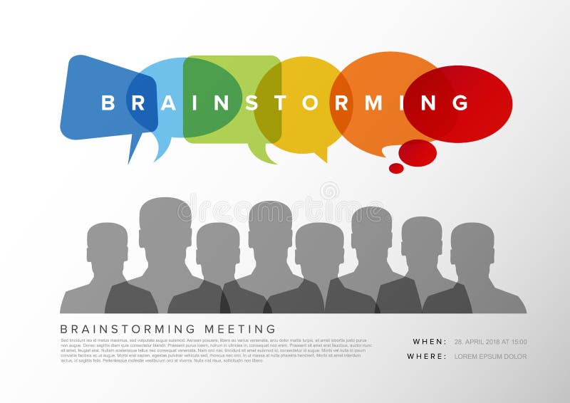 Brainstorming Meeting Template Stock Vector - Illustration of mind ...