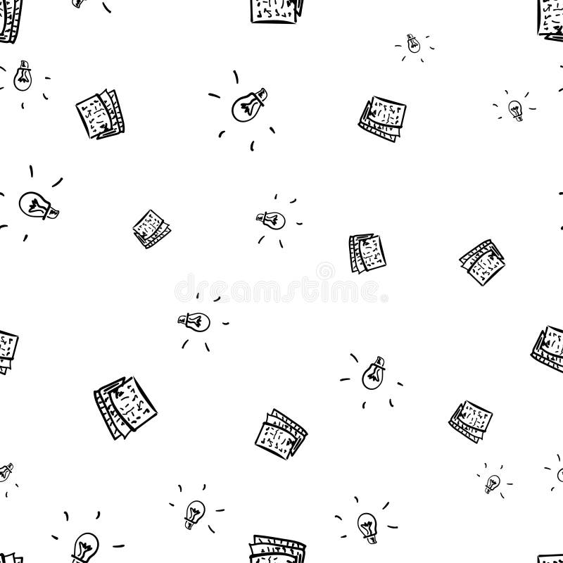 Brainstorming Seamless Pattern. Inspiration and the Arrival of Ideas ...