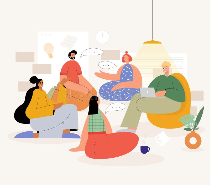 Brainstorming Session. Business Illustration. Idea Search Concept ...