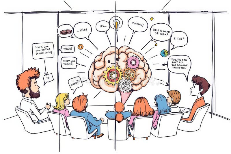 Brainstorming Session with Diverse People Sharing Ideas, Teamwork and ...