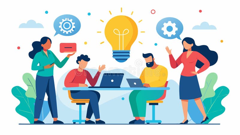 A Brainstorming Session Prompts Participants To Generate Creative ...