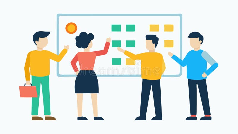 Brainstorming Session with AI Collaboration in Bright Room AIG60 Stock ...