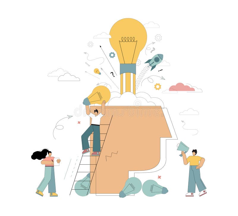 Brainstorming, Sharing Business Ideas, Collaborating. Little People ...