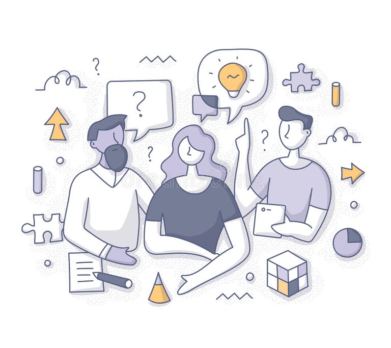 Collaborative Brainstorming Stock Illustrations – 1,319 Collaborative ...