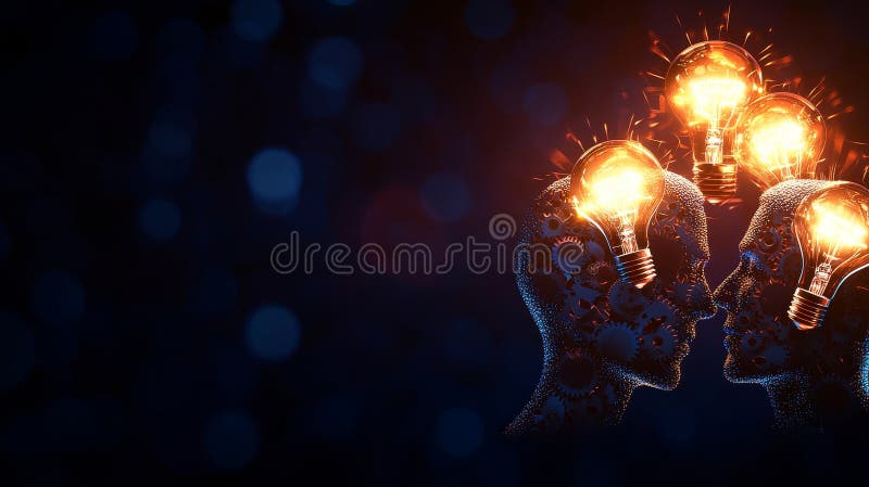 Brainstorming Spark New Ideas Innovate Together a Symbolic ...