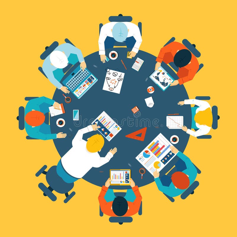 Brainstorming and Teamwork Concept Stock Vector - Illustration of ...