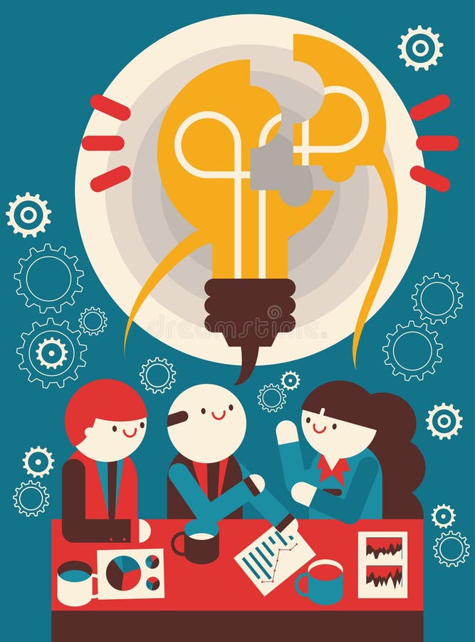 Brainstorming stock vector. Illustration of inspiration - 84364357