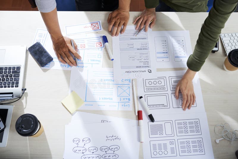 Brainstorming about Ux Design Stock Photo - Image of teamwork, woman ...