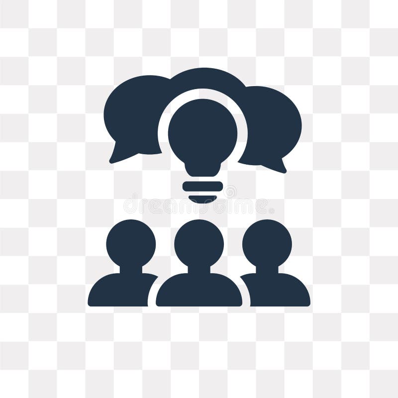 Brainstorming Vector Icon Isolated on Transparent Background, Li Stock ...