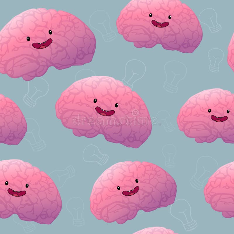 Happy brain stock illustration. Illustration of words, objects - 694913