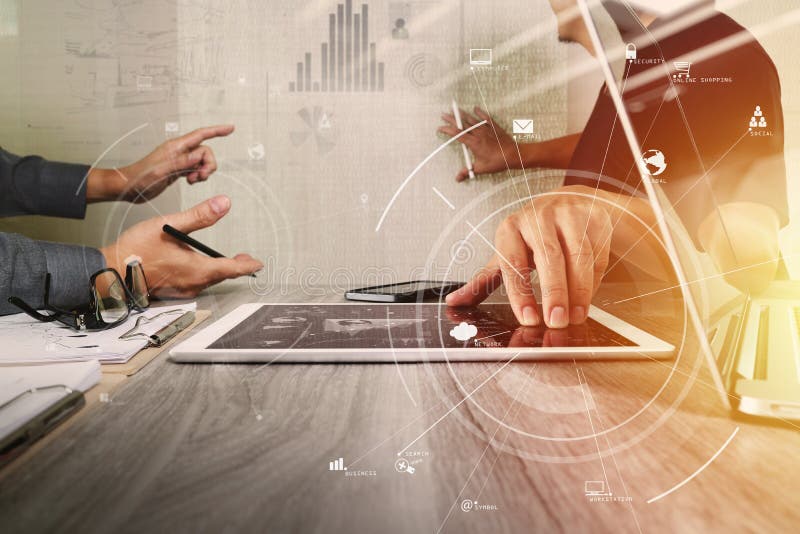 Brainstrom Teamwork Meeting Concept,businessman Using Mobile Phone and ...