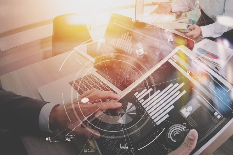 Brainstrom Teamwork Meeting Concept,businessman Using Mobile Phone and ...