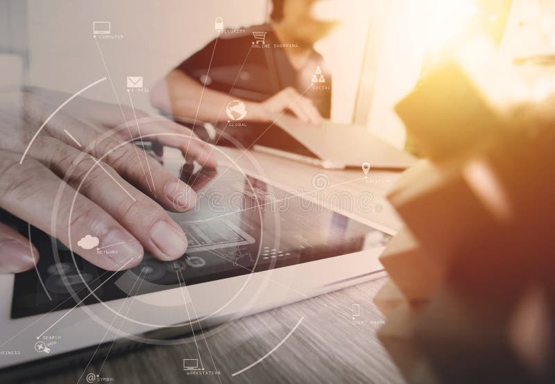 Brainstrom Teamwork Meeting Concept,businessman Using Mobile Phone and ...