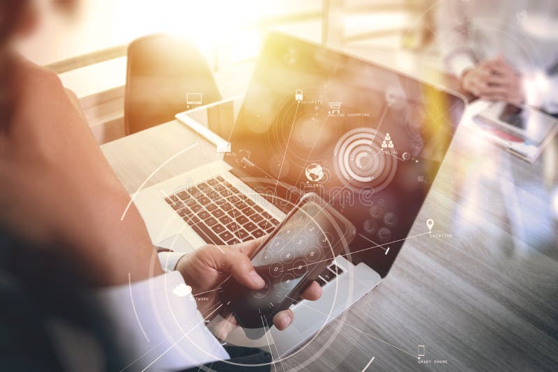 Brainstrom Teamwork Meeting Concept,businessman Using Mobile Phone and ...