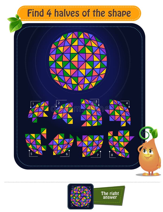 Math iq shape analogy stock illustration. Illustration of entertainment ...