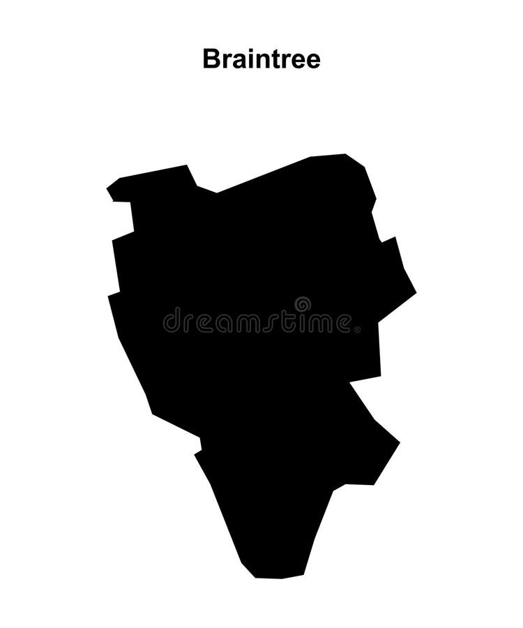 Braintree outline map stock vector. Illustration of united - 371641830
