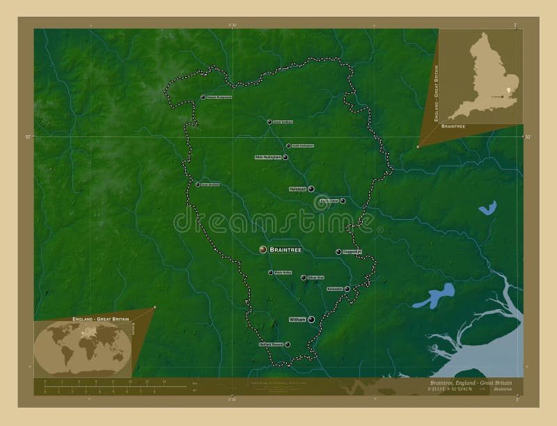 Braintree, England - Great Britain. Physical. Labelled Points of Stock ...