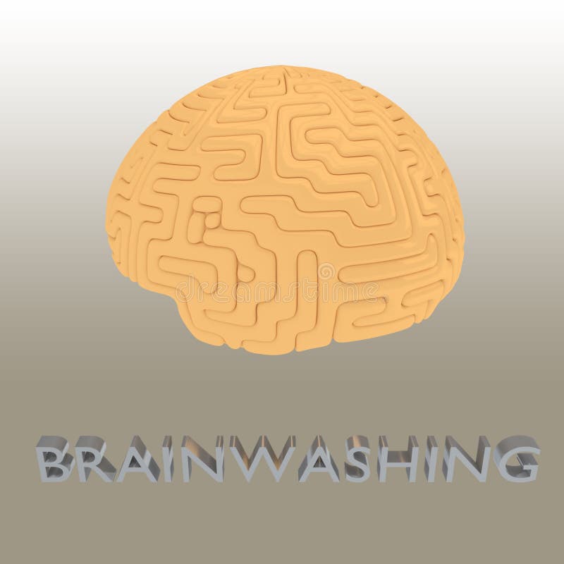BRAINWASHING - Manipulation Concept Stock Illustration - Illustration ...
