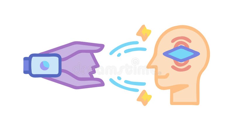 Brainwave Mind Control, Neural Interface Technology, Vector Design ...