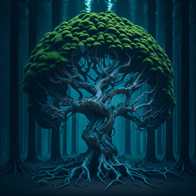 Brainy Forest, Generative AI Stock Illustration - Illustration of ...