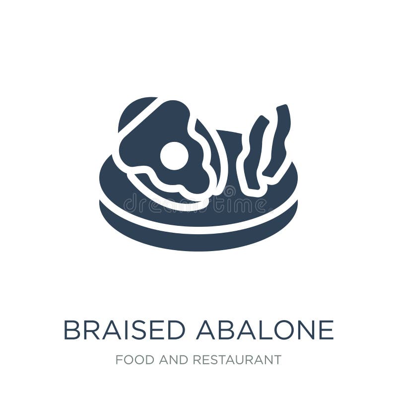 Braised Abalone Icon in Trendy Design Style. Braised Abalone Icon ...