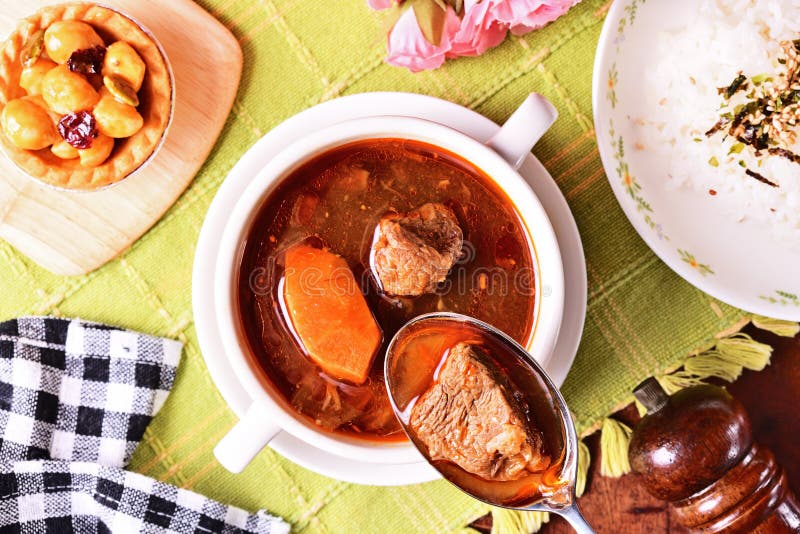 Braised beef stock image. Image of ragout, cuisine, stew - 161929261