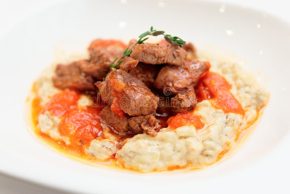 Braised Beef with Vegetable Ragout Stock Photo - Image of braised ...