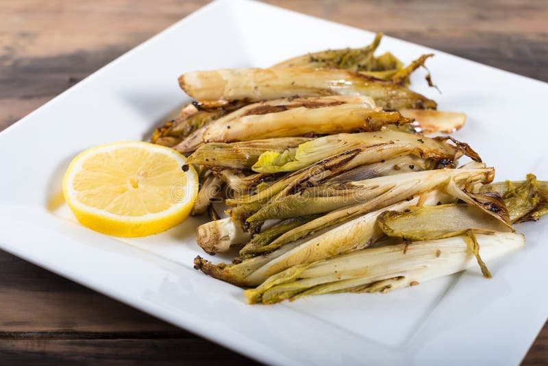 Braised Belgian Endive Side Dish Stock Image - Image of fresh ...