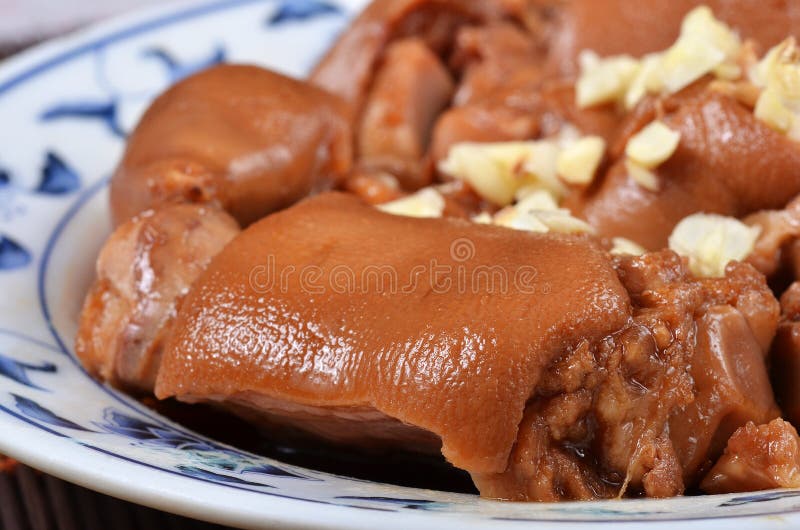Braised pig knuckles stock image. Image of flavour, restaurant - 25983903