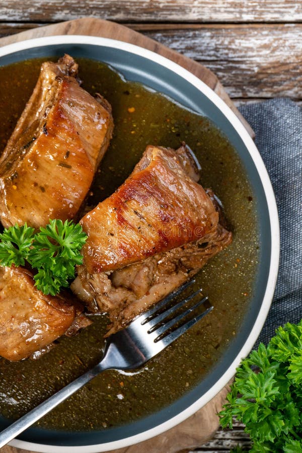 Braised pork ribs stock photo. Image of sauce, cuisine - 265822788