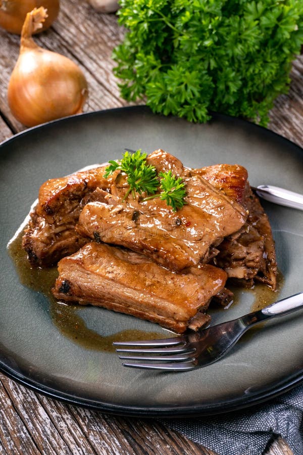 Braised pork ribs stock photo. Image of tasty, ribs - 265822812