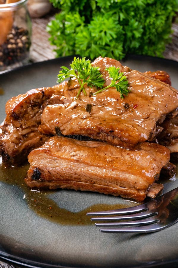 Braised pork ribs stock photo. Image of braised, cuisine - 353561908