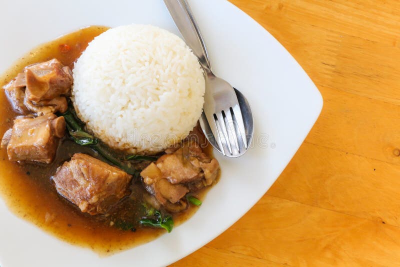 Braised Pork Rice stock image. Image of dish, cuisine - 42106919