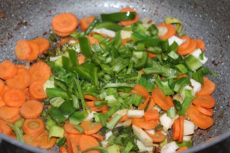 Braised vegetables stock image. Image of orange, fillet - 79256543