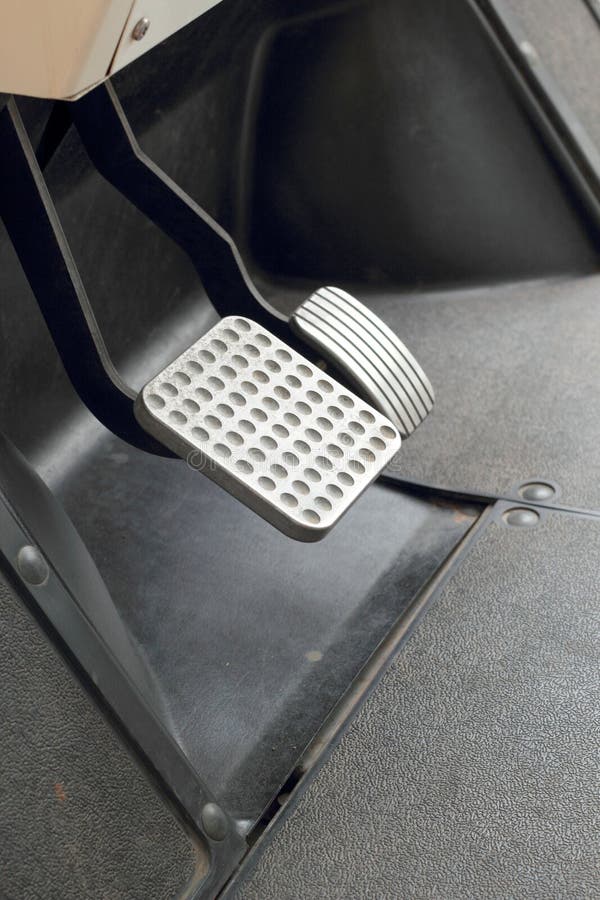 Brake and Accelerator Pedal for Cars. Stock Image - Image of chrome ...