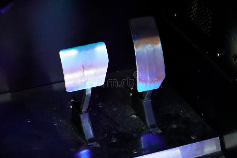 Brake and Accelerator Pedal of Race Car Machine Game for Video Game ...