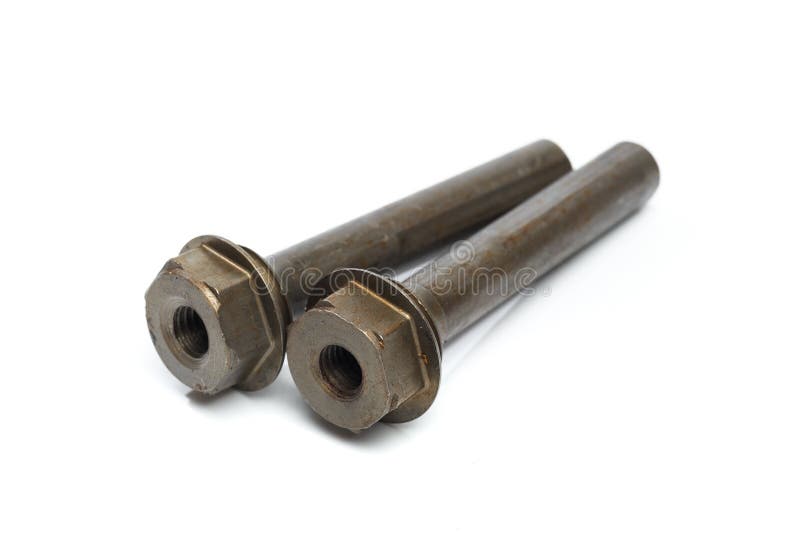 Brake Caliper Guides Isolated on White Background Stock Photo - Image ...