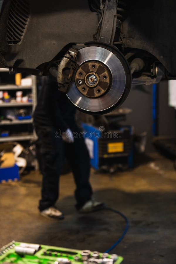 Brake Calipers in the Car Workshop Stock Image - Image of auto ...