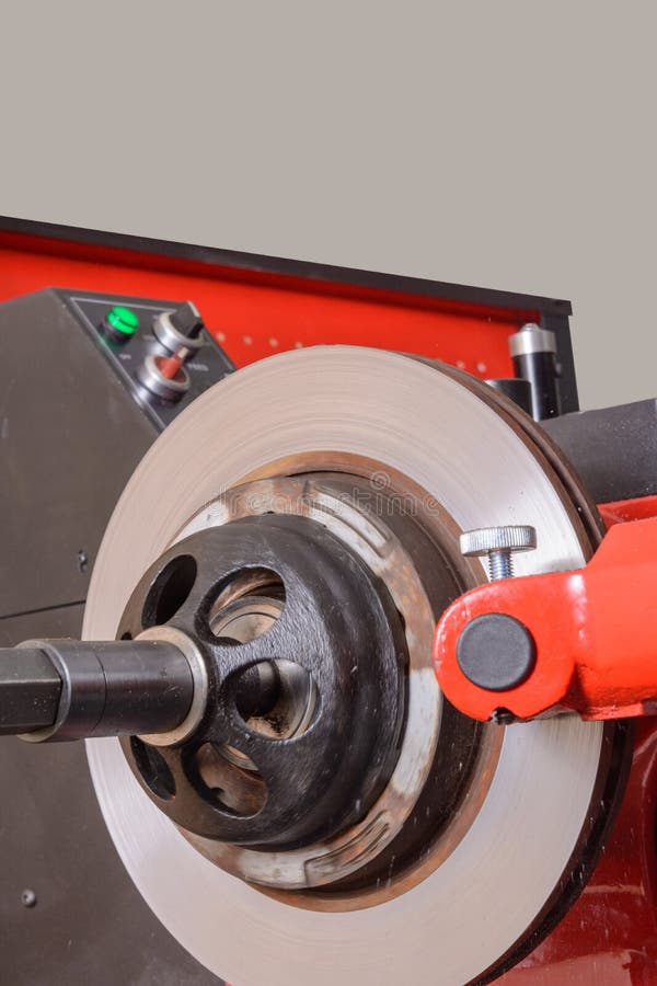 The Brake Disc is Already Machined on the Machine. Car Repair Stock ...