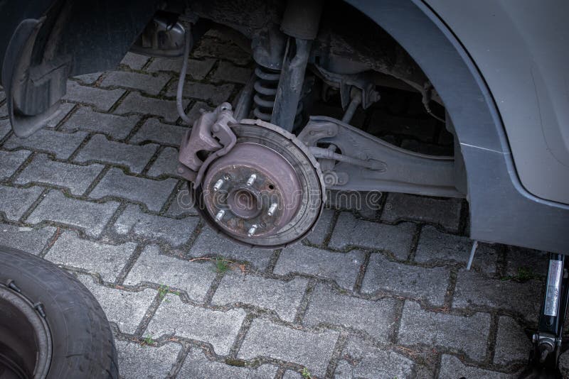 Brake Disc, Car Wheel Suspension Stock Image - Image of transportation ...