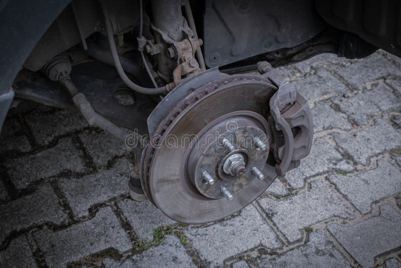 Brake Disc, Car Wheel Suspension Stock Image - Image of repair, change ...