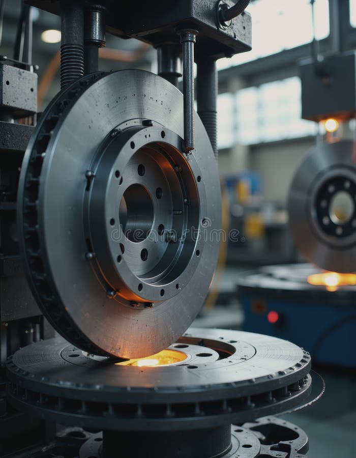 Brake Disc Manufacturing Press Forming Automotive Components in Action ...