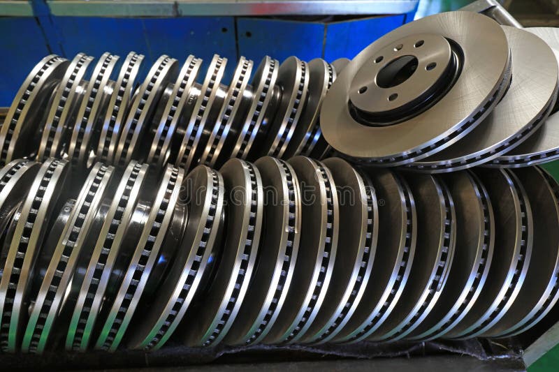 Brake Disc on the Production Line Stock Photo - Image of manufacturing ...