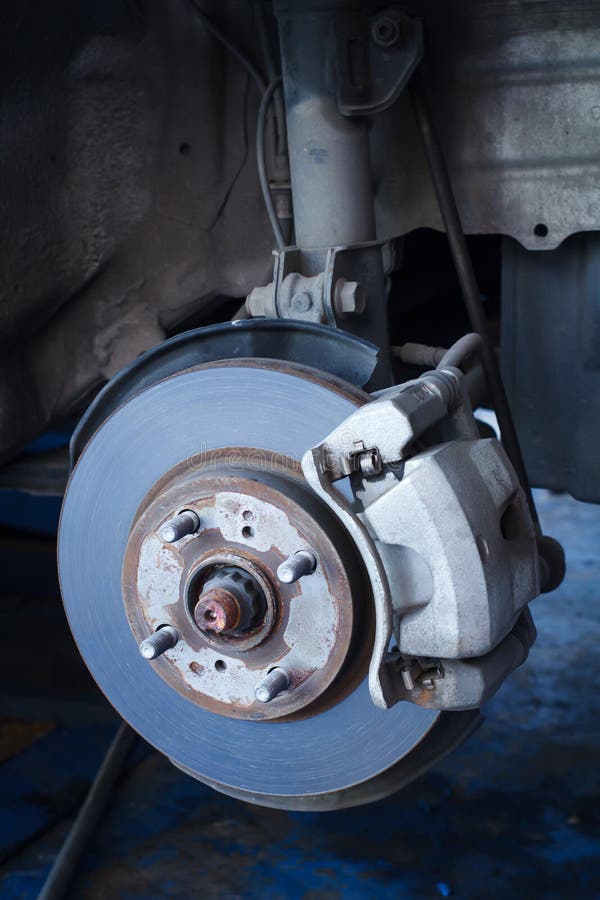 Brake disc and a wheel hub stock image. Image of system - 87595775